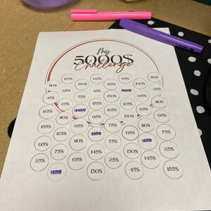 5,000 Savings Challenge Printable - Etsy