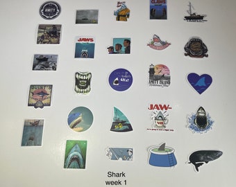 Shark Week Planner Stickers - Etsy