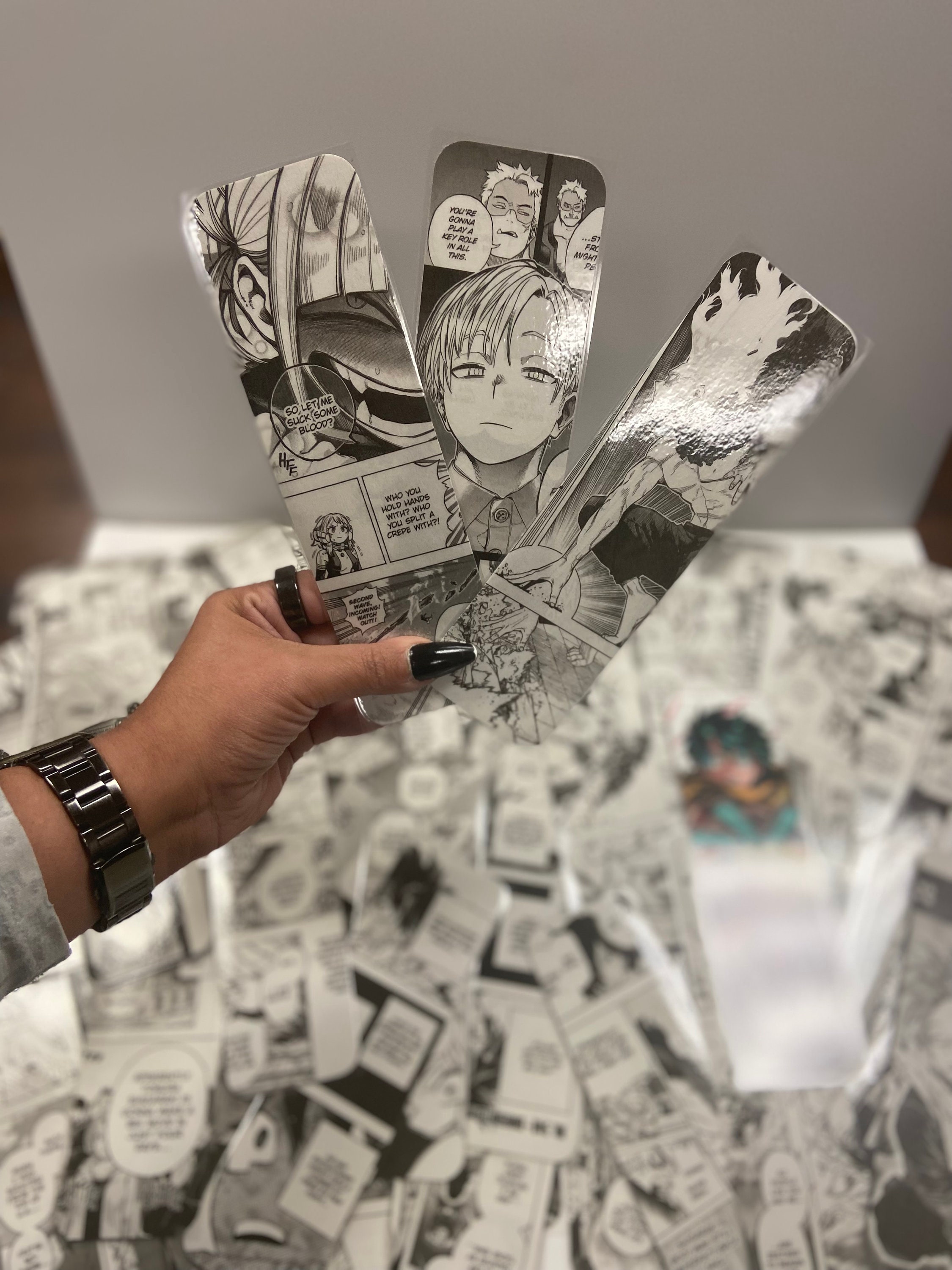 Manga Book Page Bookmarks - Etsy