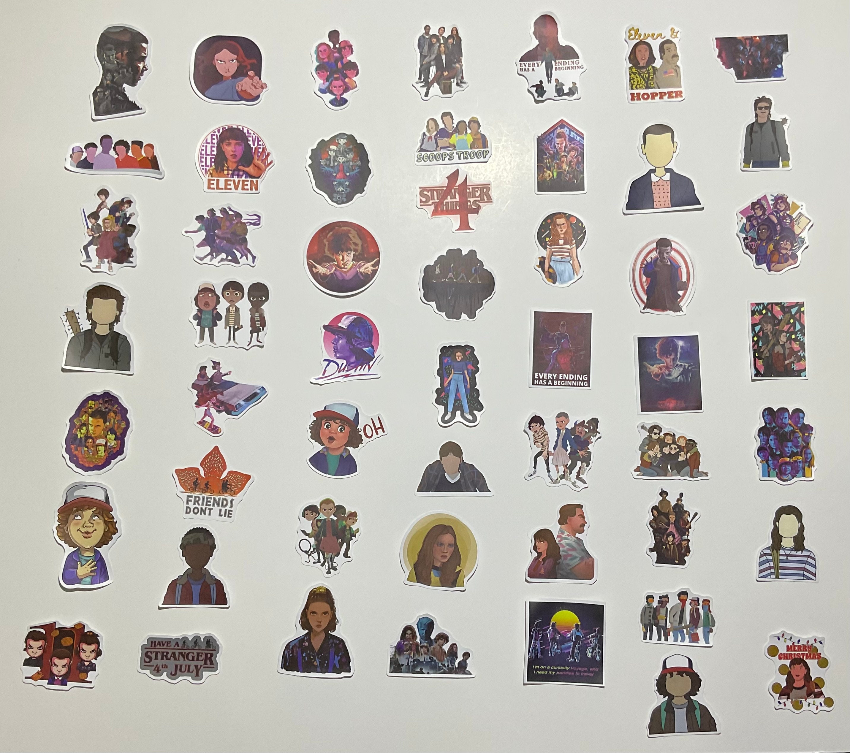 Stranger Things Sticker Pack - Etsy