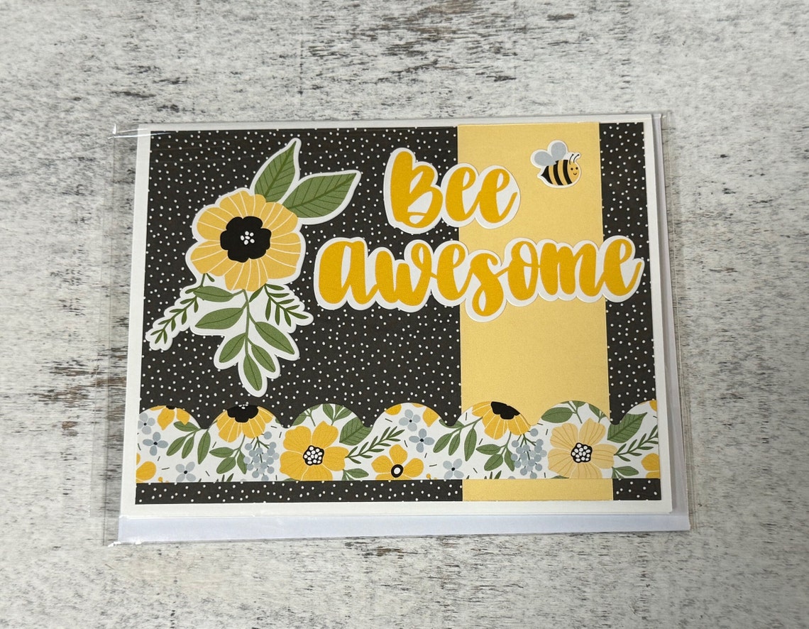 Bee Happy Friendship Cards. Set of 4 Notecards {bee Set#1} - Etsy