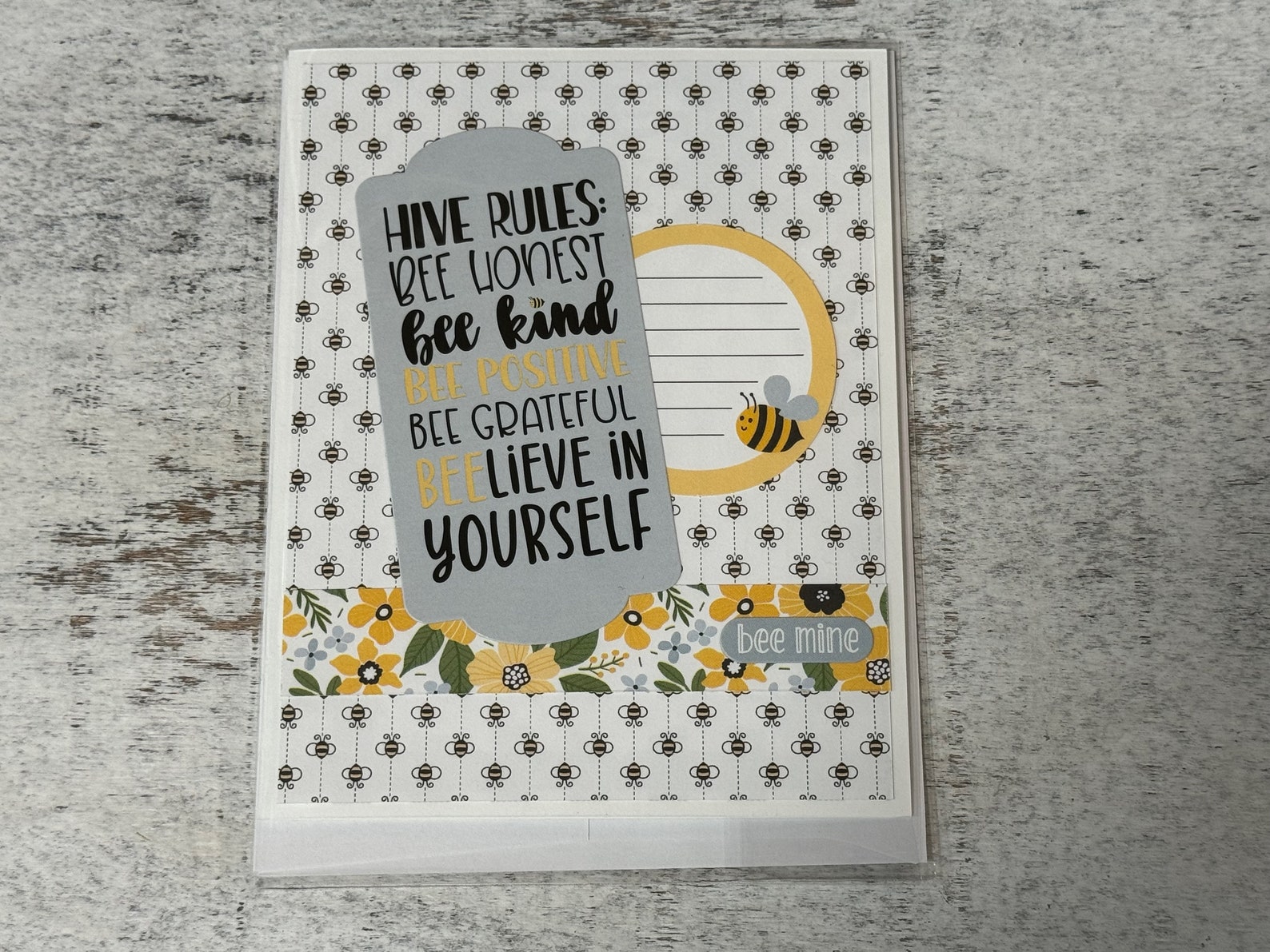 Bee Happy Friendship Cards. Set of 4 Notecards {bee Set#1} - Etsy