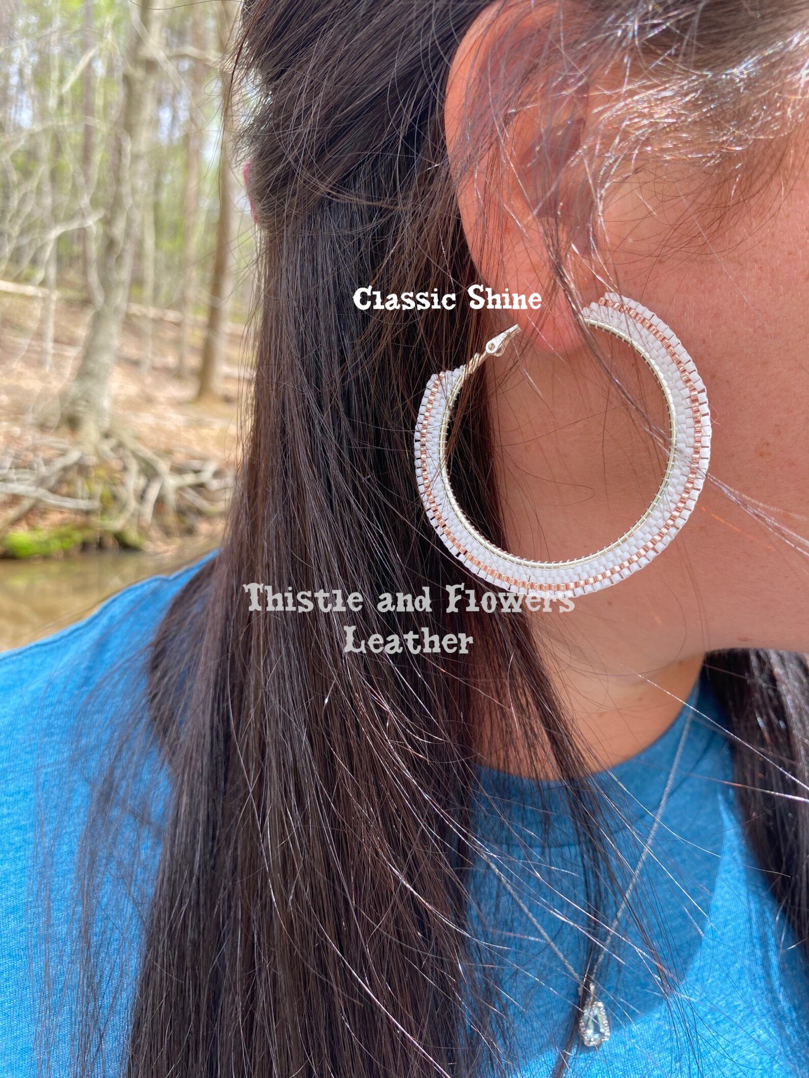 Beaded Hoops Lasso Loops Beaded Earrings Western Earrings Boho Hoop ...