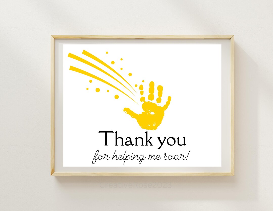 Teacher Appreciation Hand Print Art Printable | Teacher Appreciation ...
