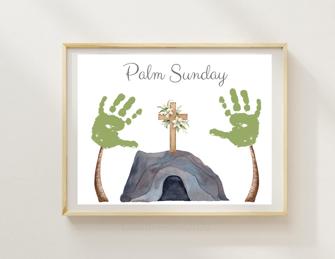 Palm Sunday Craft Printable Handprint Art | Holy Week Craft | He is ...