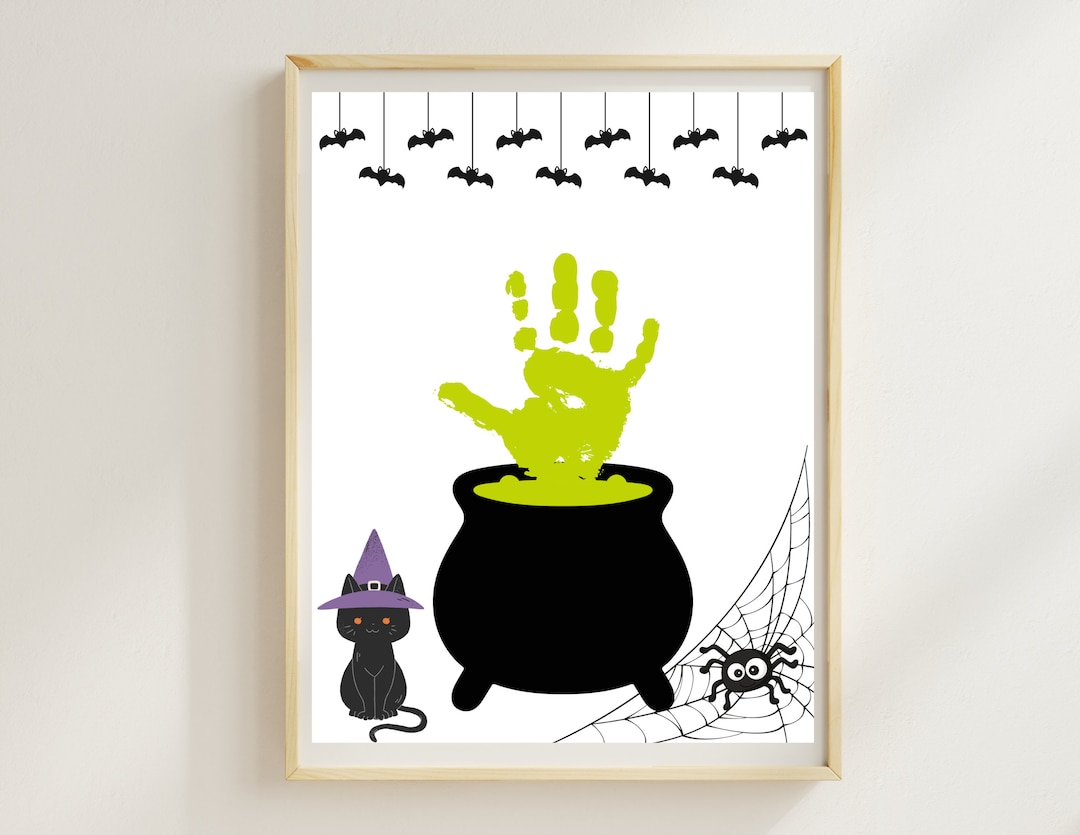 Halloween Handprint Art Printable | Fall Handprint Craft | My First ...