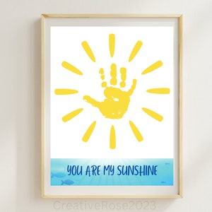 Sunshine Handprint Art for Baby, Toddler, and Preschool Memory Book ...