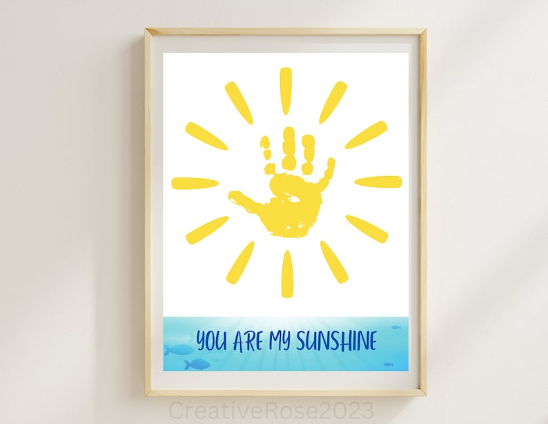 Sunshine Handprint Art for Baby, Toddler, and Preschool Memory Book ...