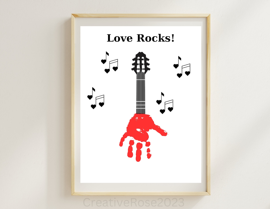 Music Notes Handprint Art Painting Craft for Baby, Toddler, or ...