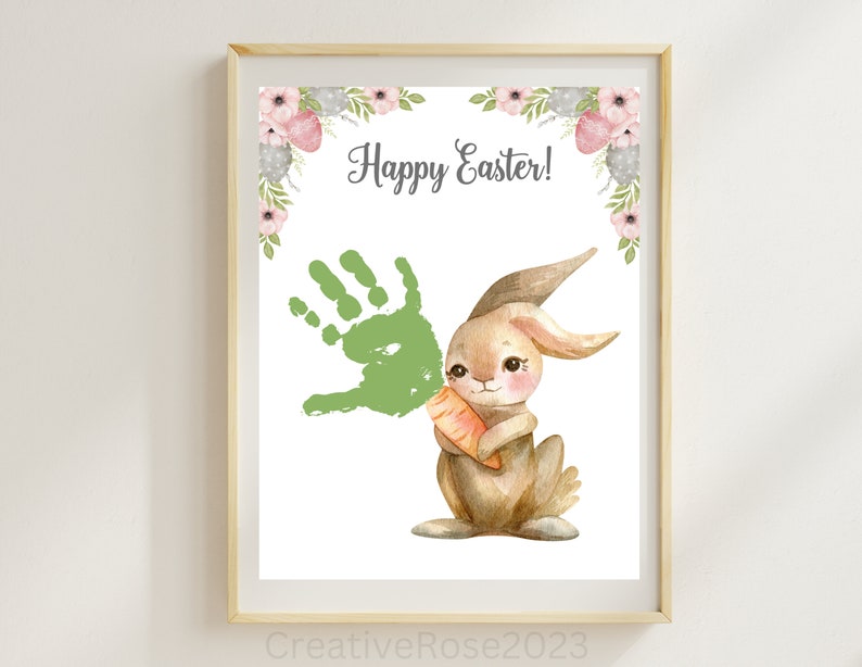 Easter Handprint Art Painting Craft Printable Template Baby Toddler ...