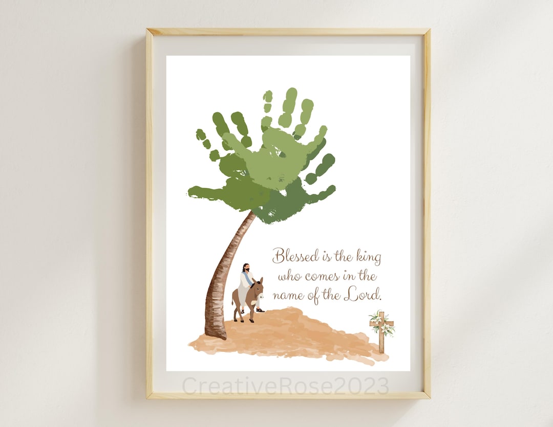 Palm Sunday Craft Printable Handprint Art | Holy Week Craft | He is ...