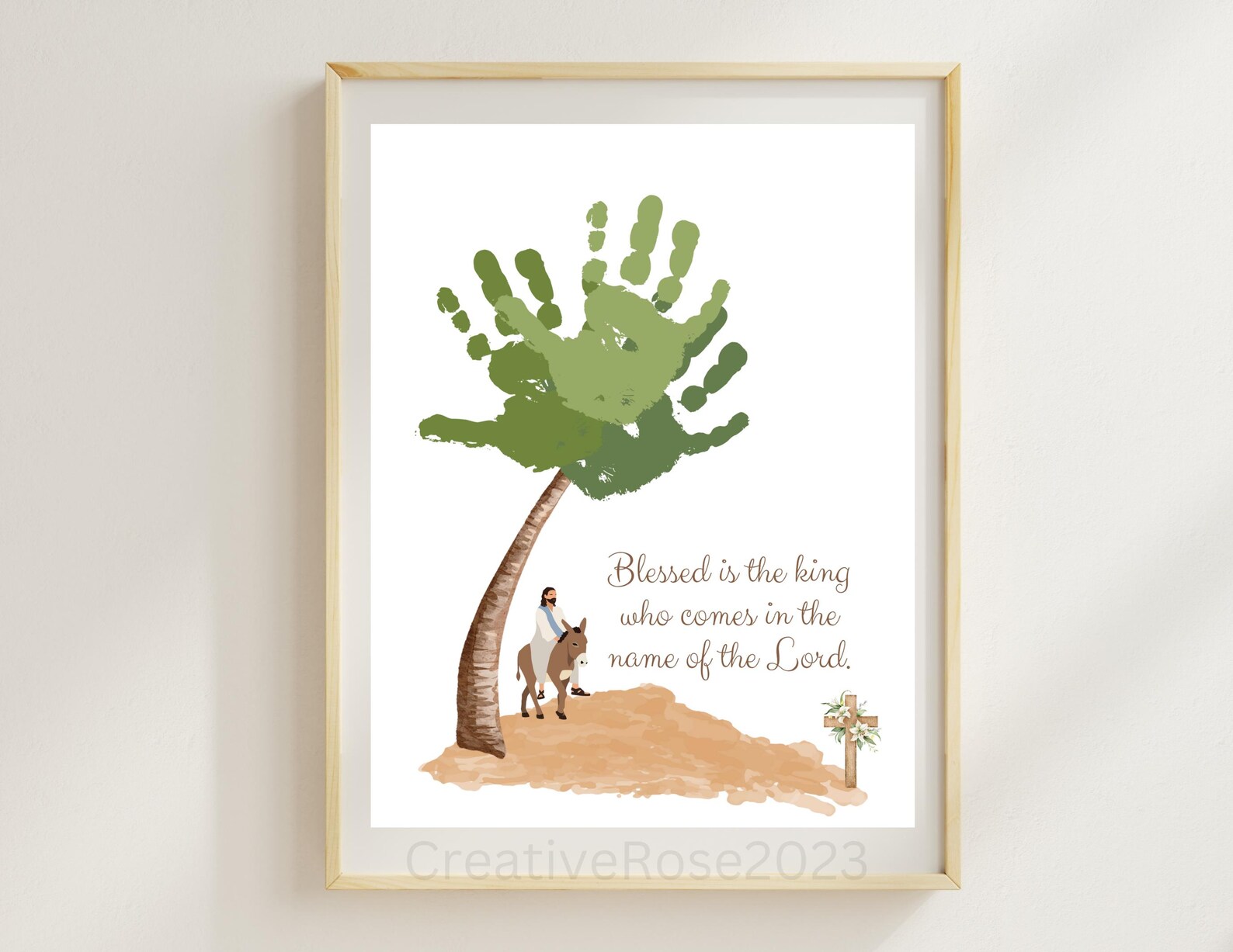 Palm Sunday Craft Printable Handprint Art | Holy Week Craft | He is ...