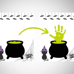 Halloween Handprint Art Printable | Fall Handprint Craft | My First ...