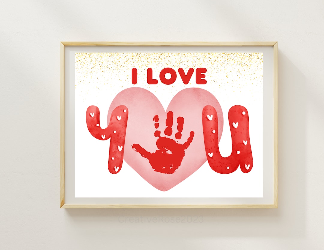 Love Handprint Craft Heart for Baby Keepsake Box - Etsy