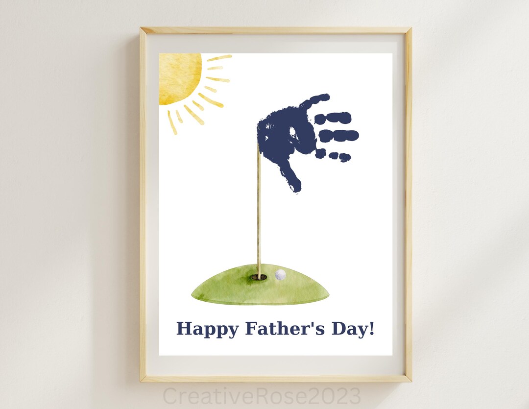 Fathers Day Handprint Craft for Golf Daddy - Etsy
