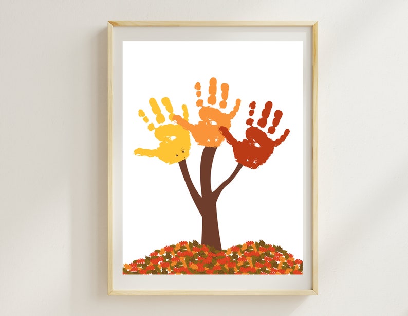 Fall Handprint Craft Printable | September Handprint Craft | Fall ...