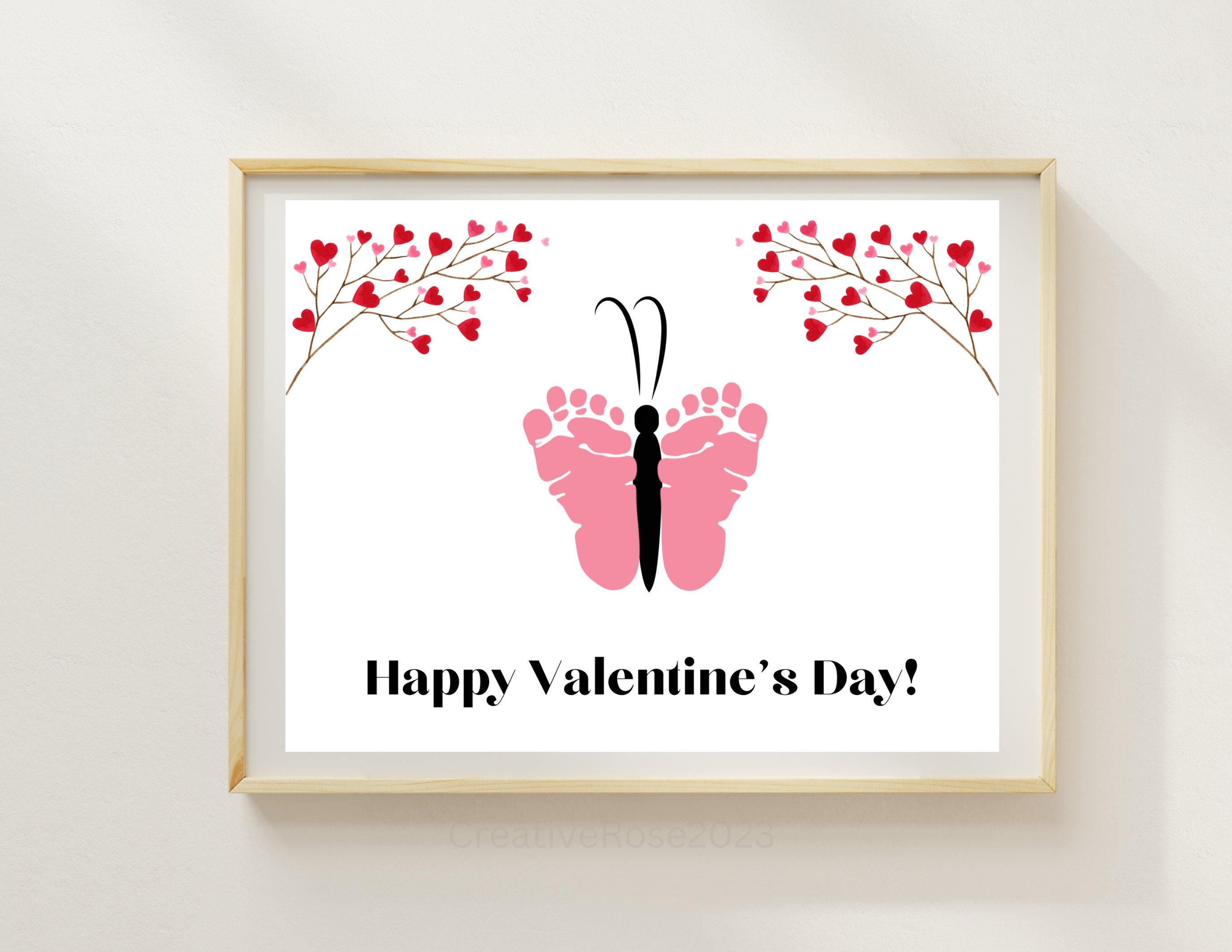 Valentines Day Butterfly Handprint Footprint Art Painting Craft ...
