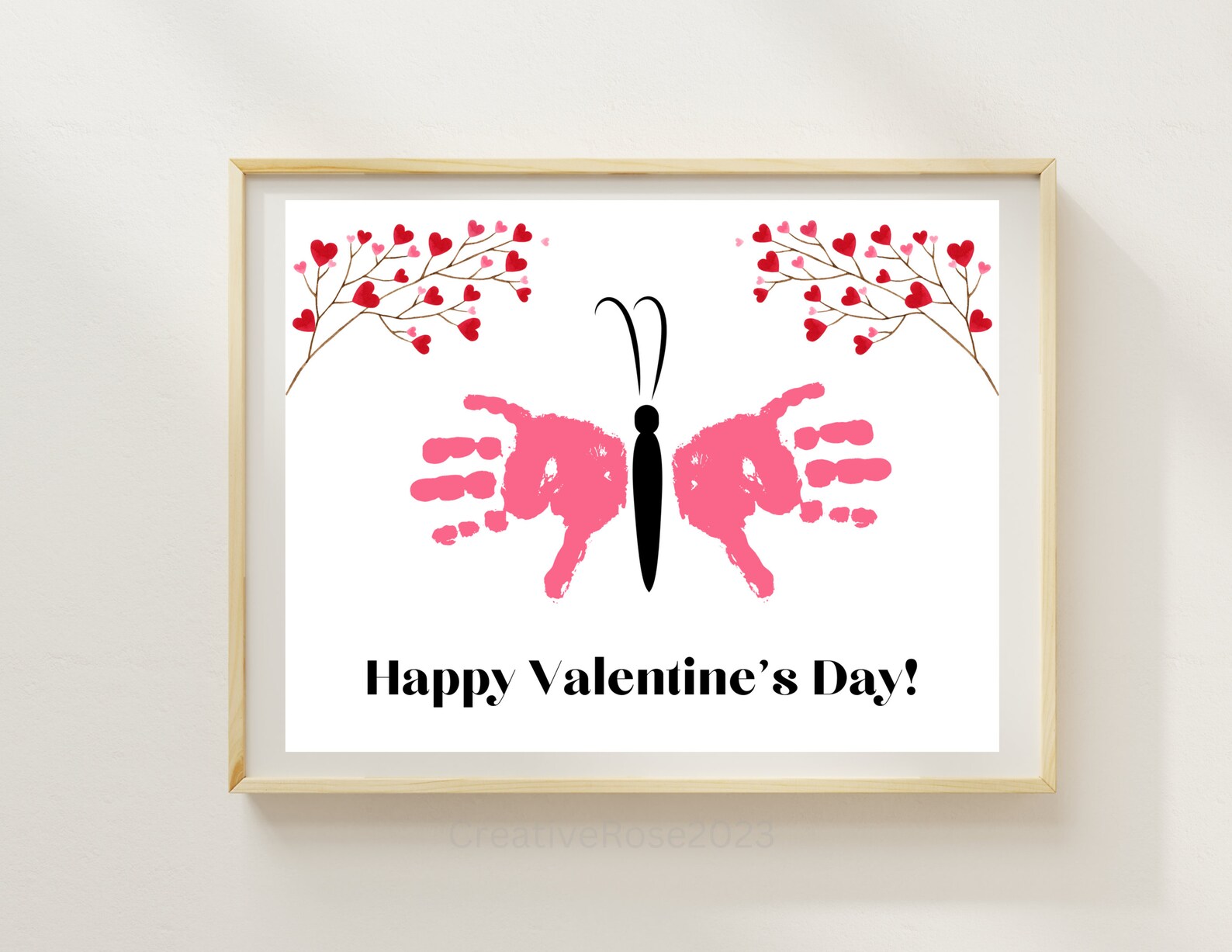 Valentines Day Butterfly Handprint Footprint Art Painting Craft ...