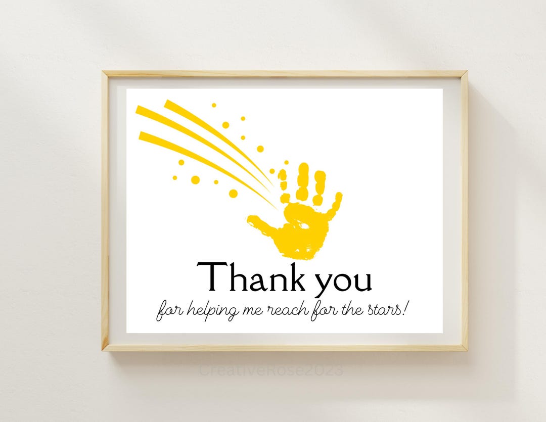 Teacher Appreciation Hand Print Art Printable | Teacher Appreciation ...