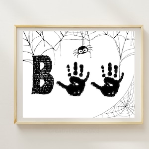Halloween Handprint Art Printable | My First Halloween Craft | Fall ...
