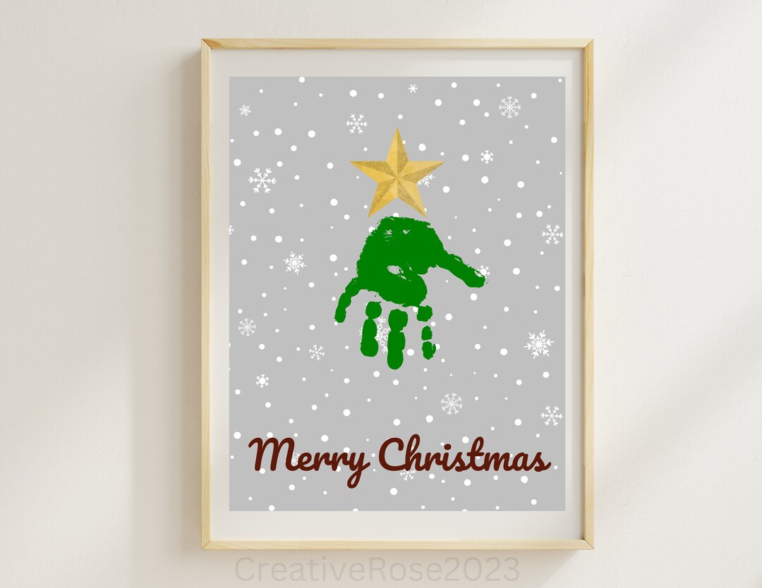 Christmas Tree Handprint Art Printable | My First Christmas Handprint ...