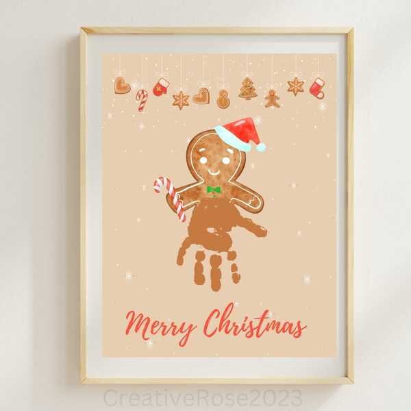 Handprint Gingerbread Man - Etsy