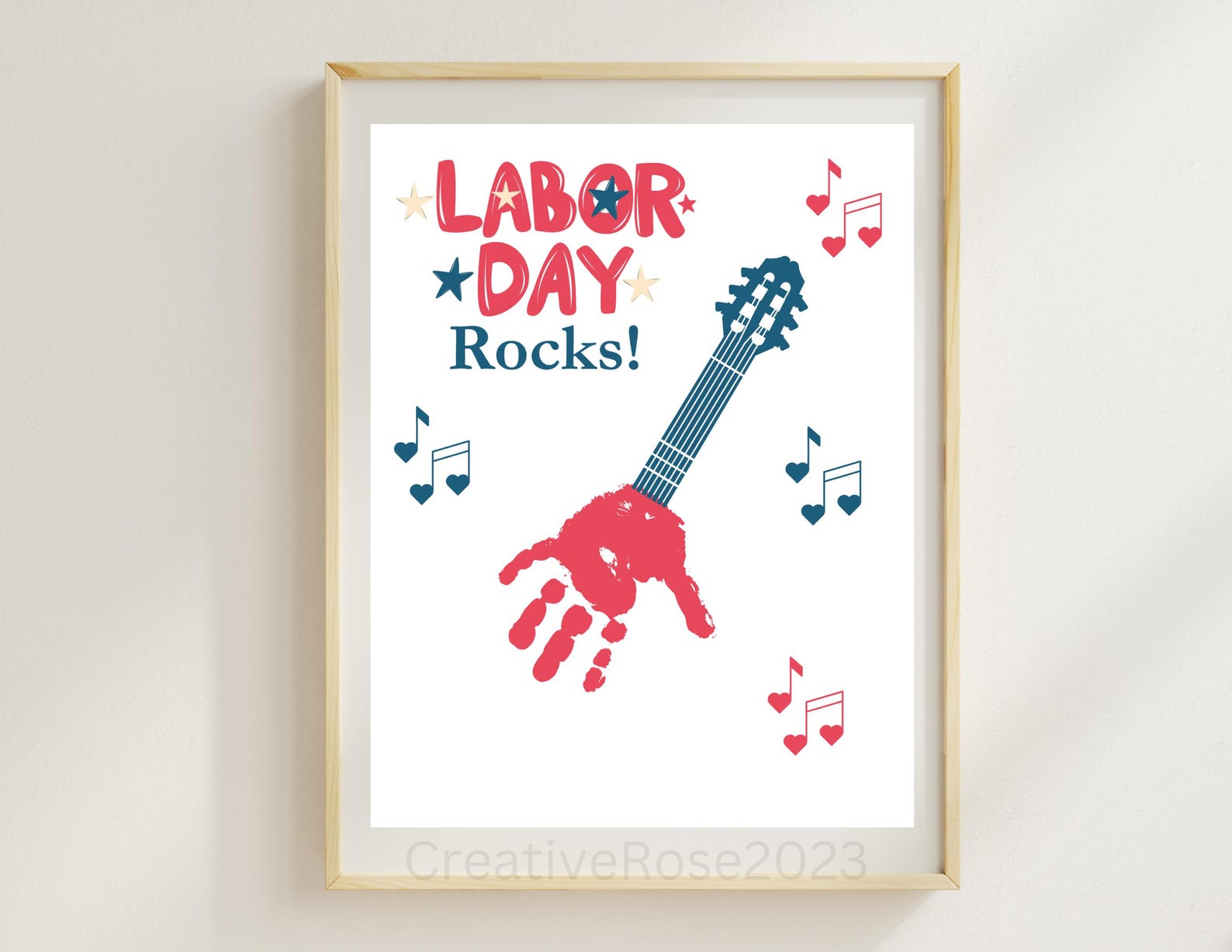 Labor Day Handprint Art Printable | Labor Day Craft for Preschool ...