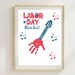 Labor Day Handprint Art Printable | Labor Day Craft for Preschool ...
