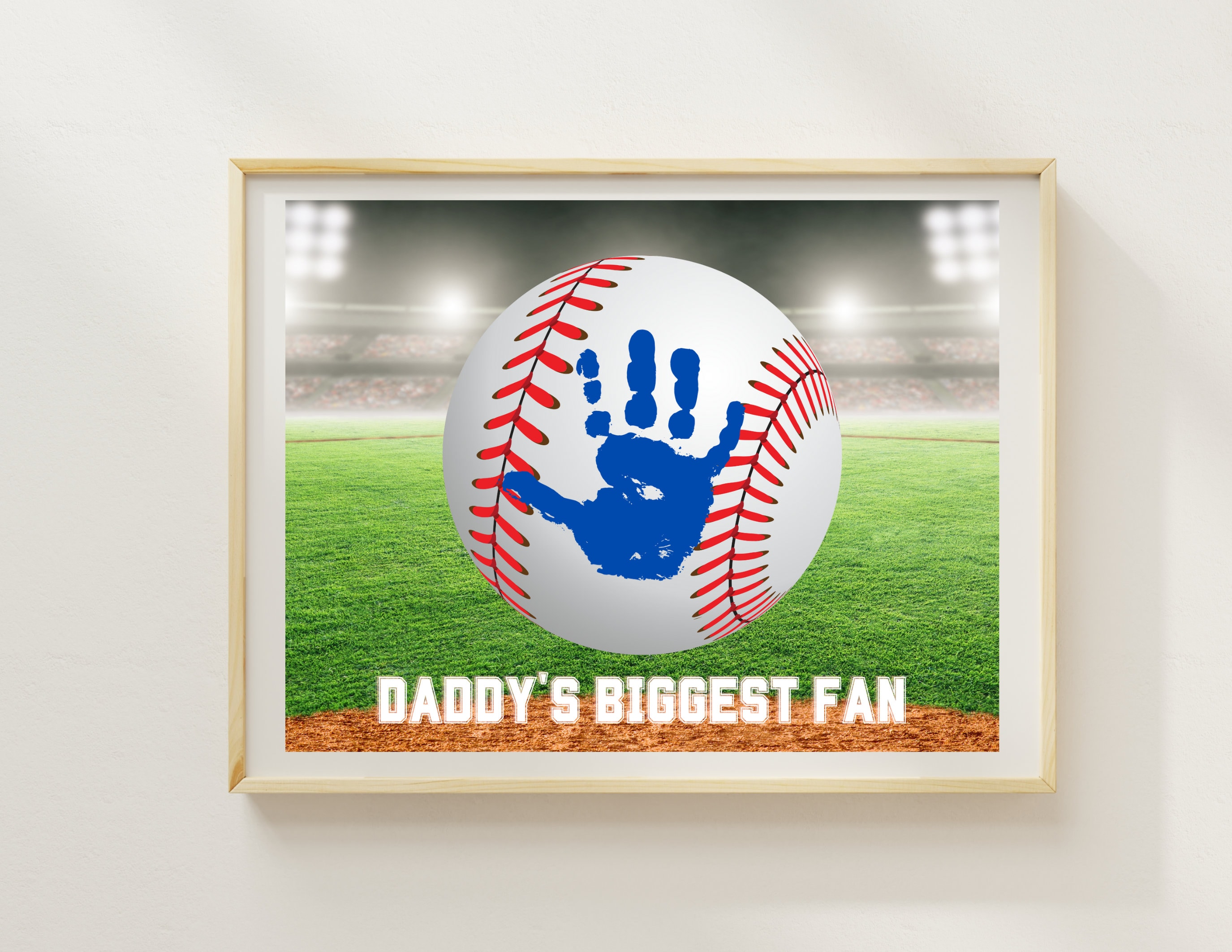 Handprint Art Baseball Gift for Daddy and Me - Etsy