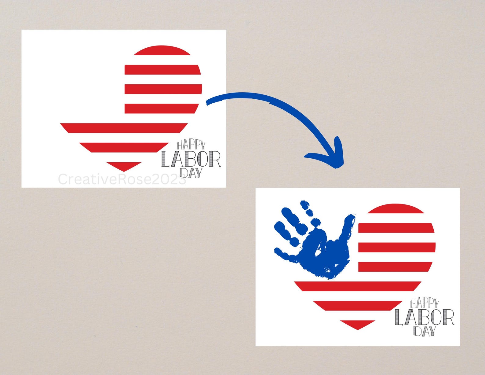Labor Day Handprint Art Printable | Labor Day Craft for Preschool ...