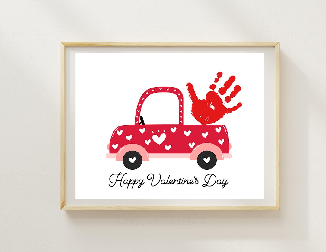 Valentines Handprint Craft Printable | Valentine's Day Handprint Art ...