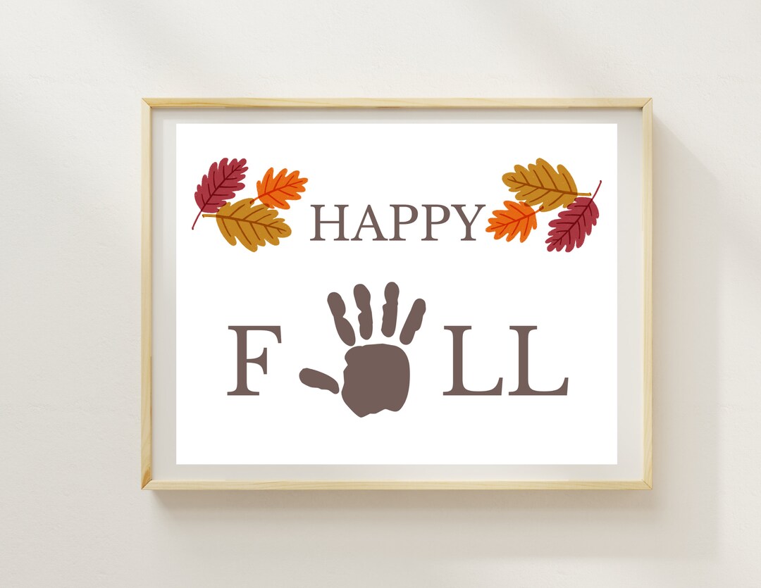 Fall Bulletin Board Handprint Art Printable - Etsy