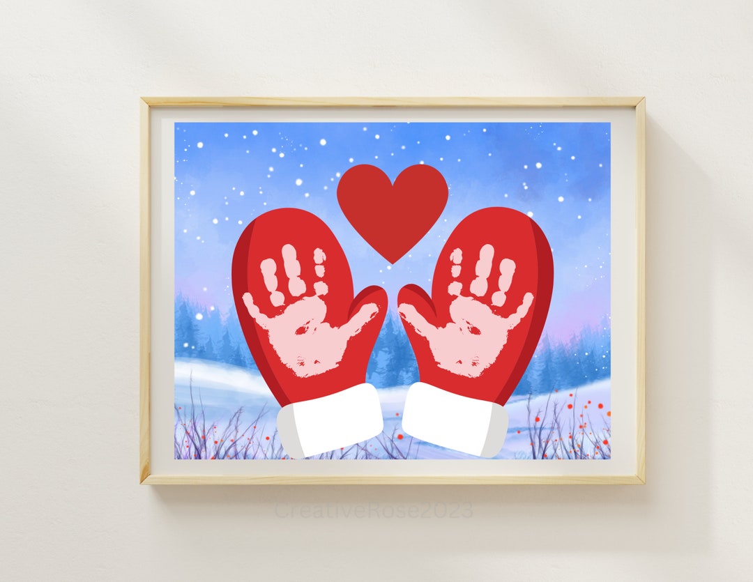 Winter Handprint Art Painting Craft Printable Template Baby Toddler ...