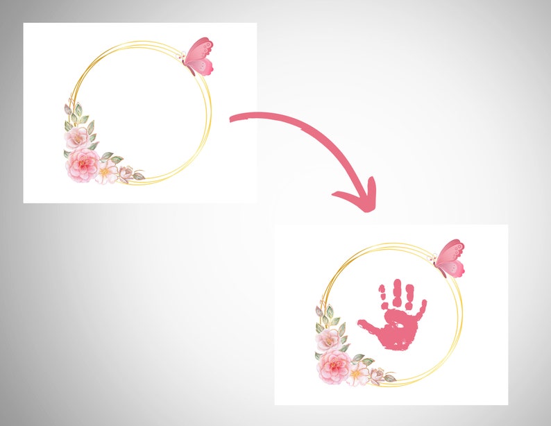 Handprint Art for Baby Memory Box or Nursery Decor Keepsake | Digital ...