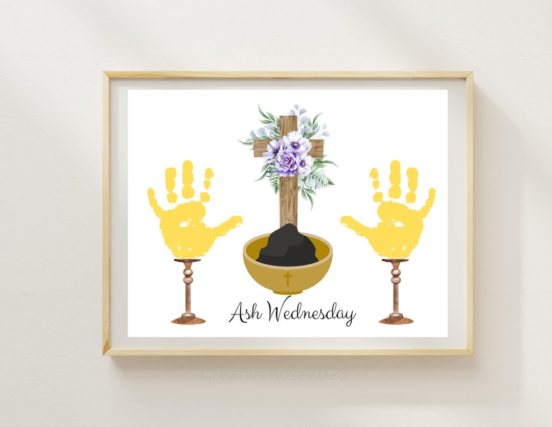 Ash Wednesday Craft Printable Handprint Art | Lent Craft | Holy Week ...