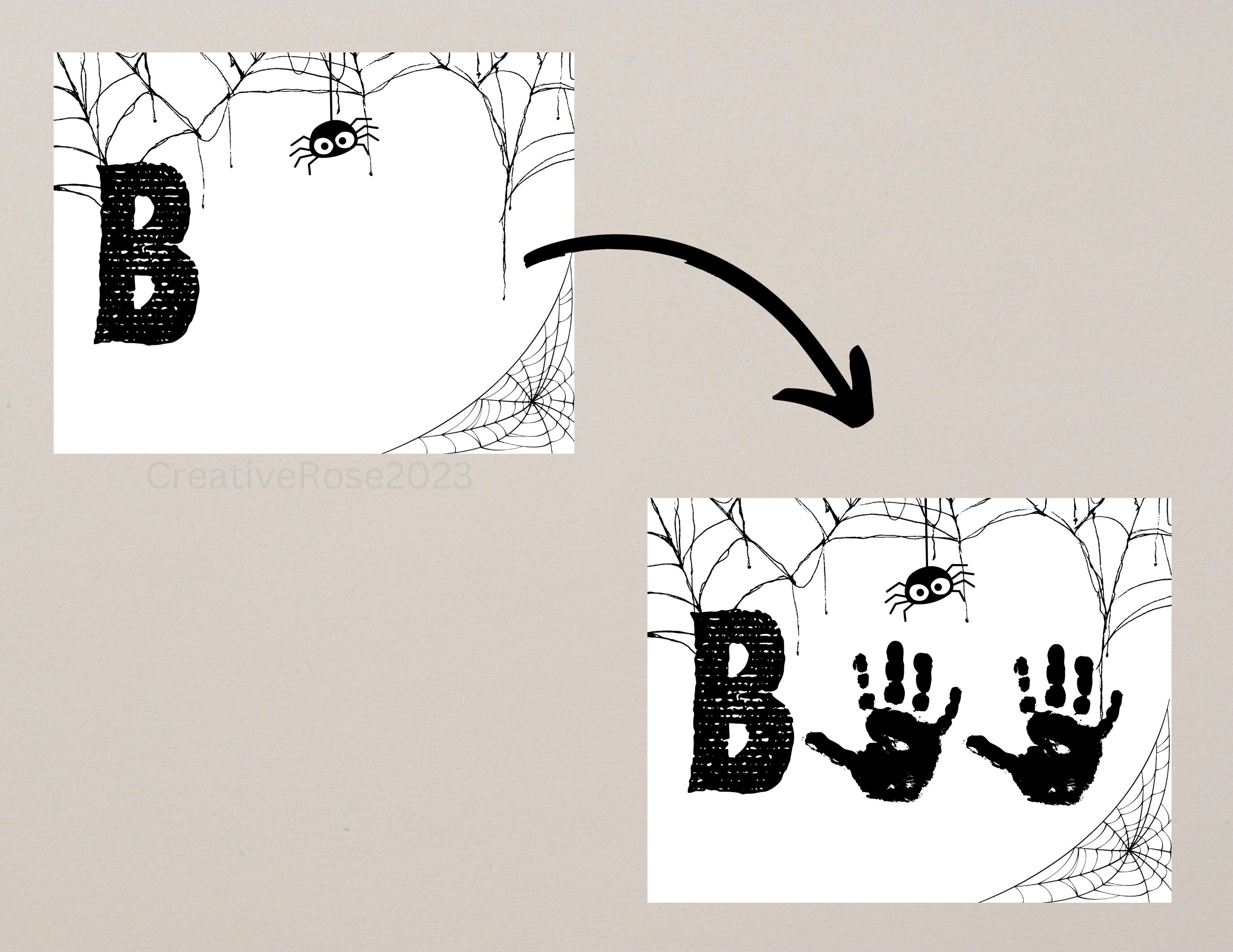 Halloween Handprint Art Printable | My First Halloween Craft | Fall ...