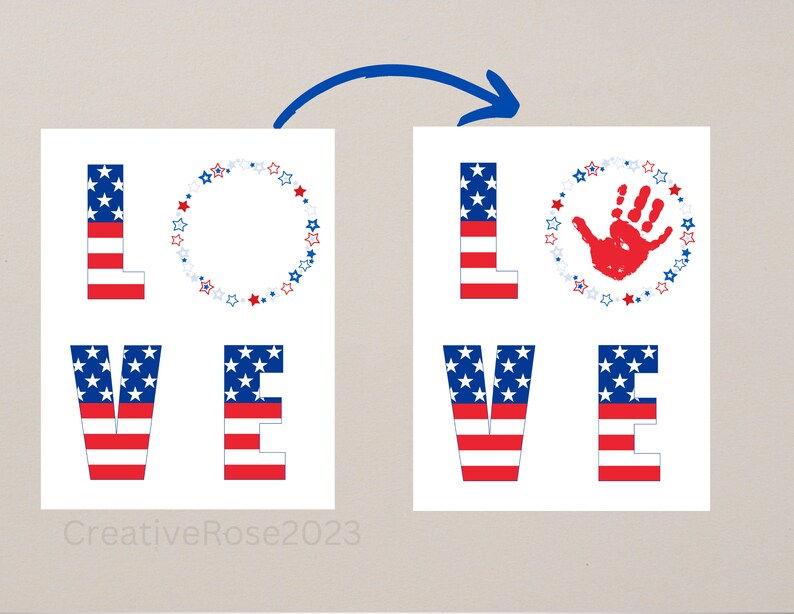 American Flag Handprint Art or Footprint Craft for 4th of July ...