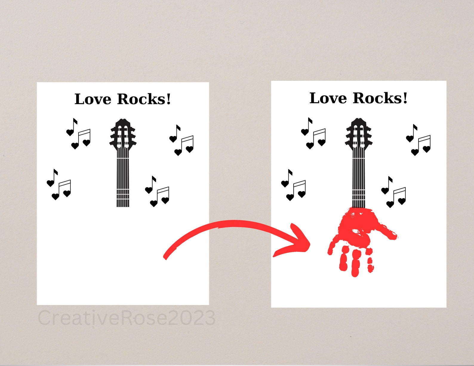 Music Notes Handprint Art Painting Craft for Baby, Toddler, or ...