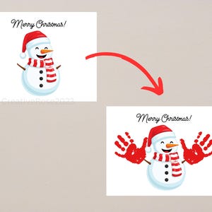 Christmas Handprint Craft Printable | Winter Handprint Art | Holiday ...