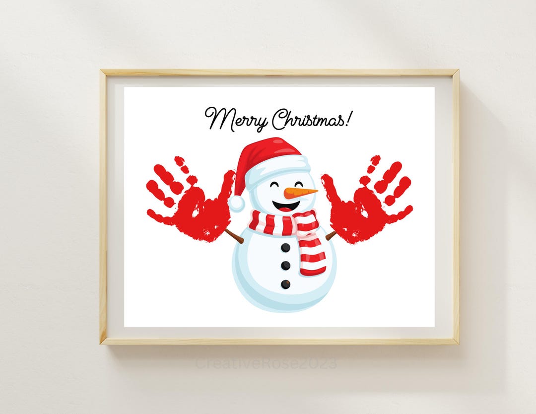 Christmas Handprint Craft Printable | Winter Handprint Art | Holiday ...