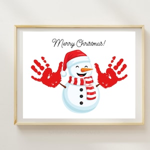 Christmas Handprint Craft Printable | Winter Handprint Art | Holiday ...