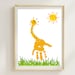 Giraffe Animal Handprint Art Painting Craft Gift Printable Template for ...