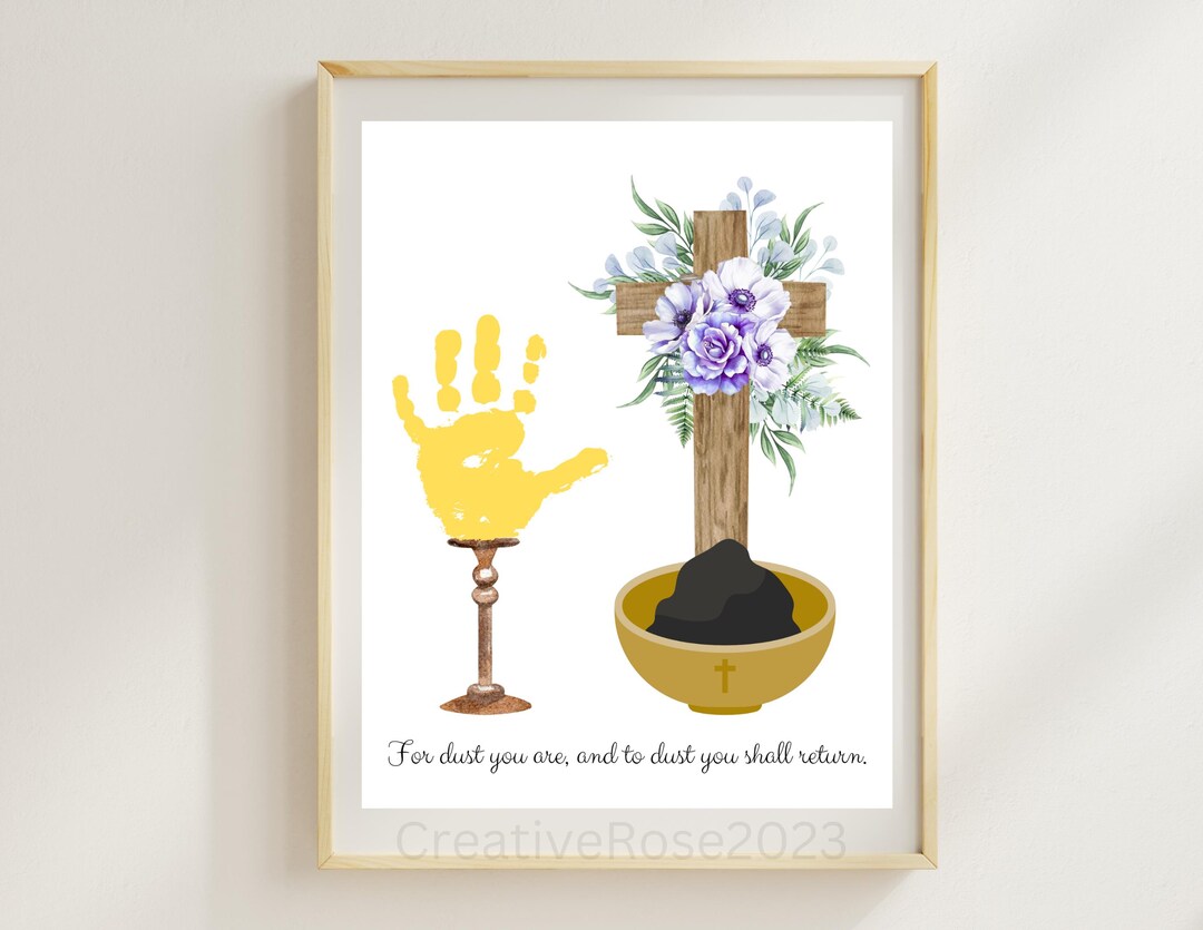Ash Wednesday Craft Printable Handprint Art | Lent Craft | Lent for Kid ...
