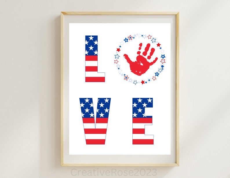 4th of July Handprint Craft Printable | Memorial Day Craft - Etsy