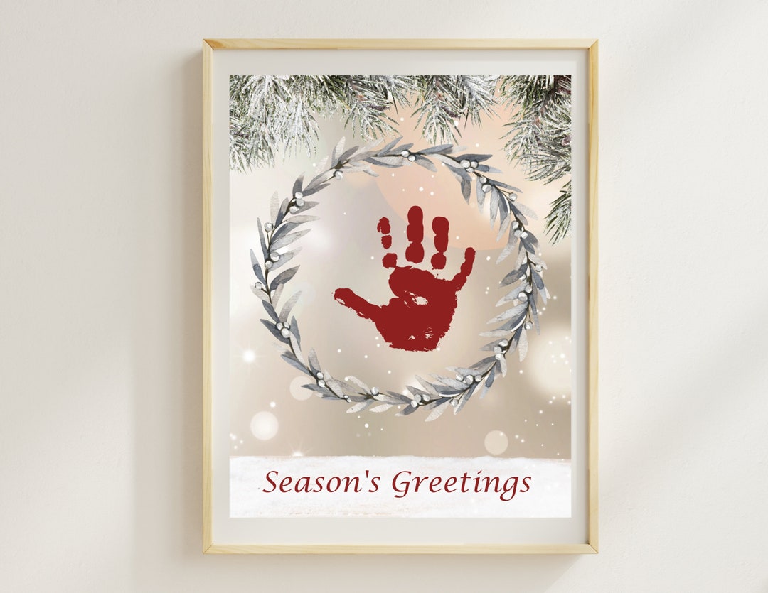 Winter Handprint Craft Printable | Christmas Handprint Craft | Holiday ...