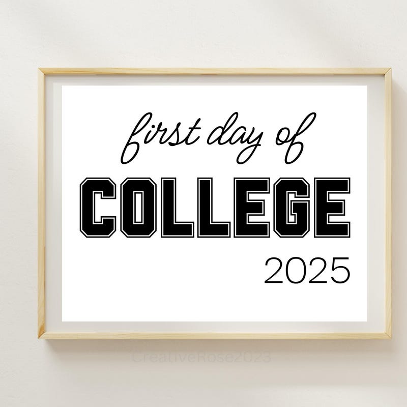 1st Day of College Sign - Etsy