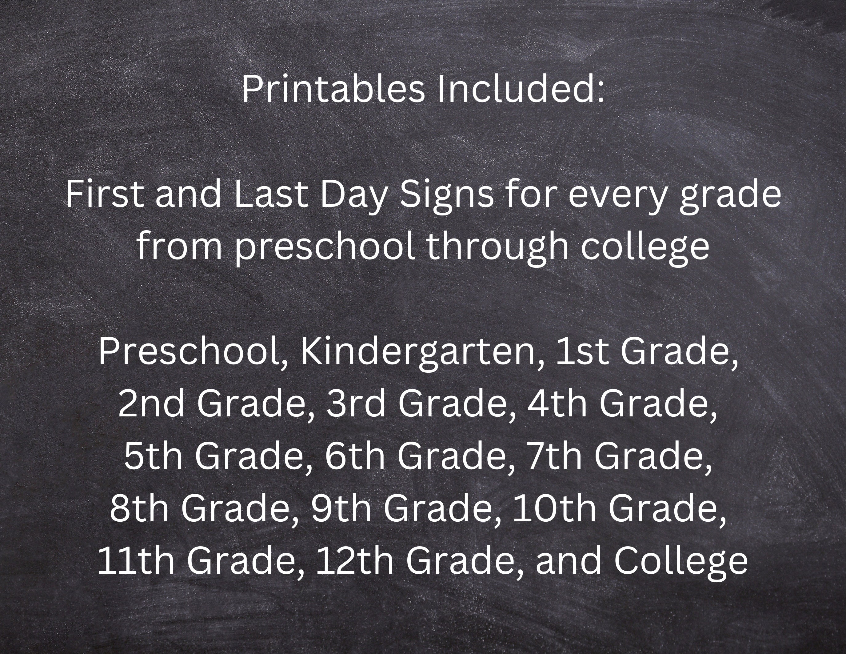 First and Last Day of School Signs From Preschool Through - Etsy Australia