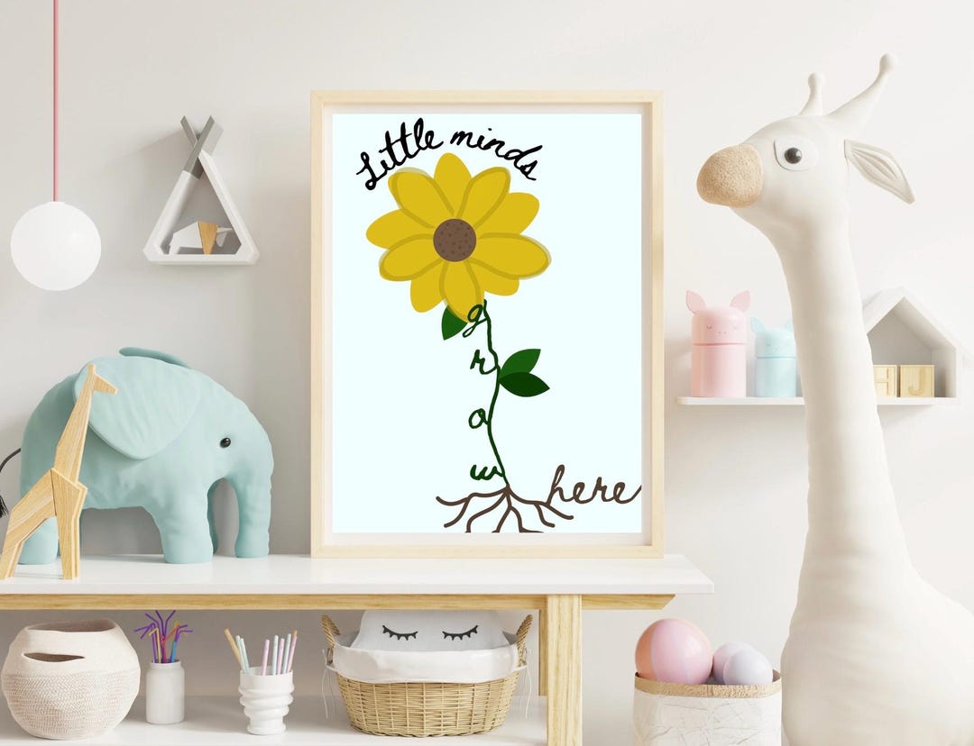 Little Minds Grow Here Digital Print Poster for Classroom - Etsy