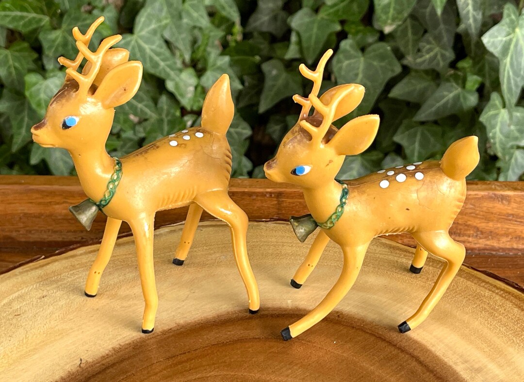 Delta Novelty Christmas Reindeer Vintage 1968 Rubber Posable Legs Hong ...