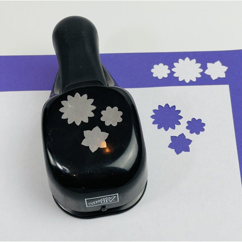 Stampin' Up Boho Blossoms 3 Flowers Whale Tail Punch Paper Shapers ...